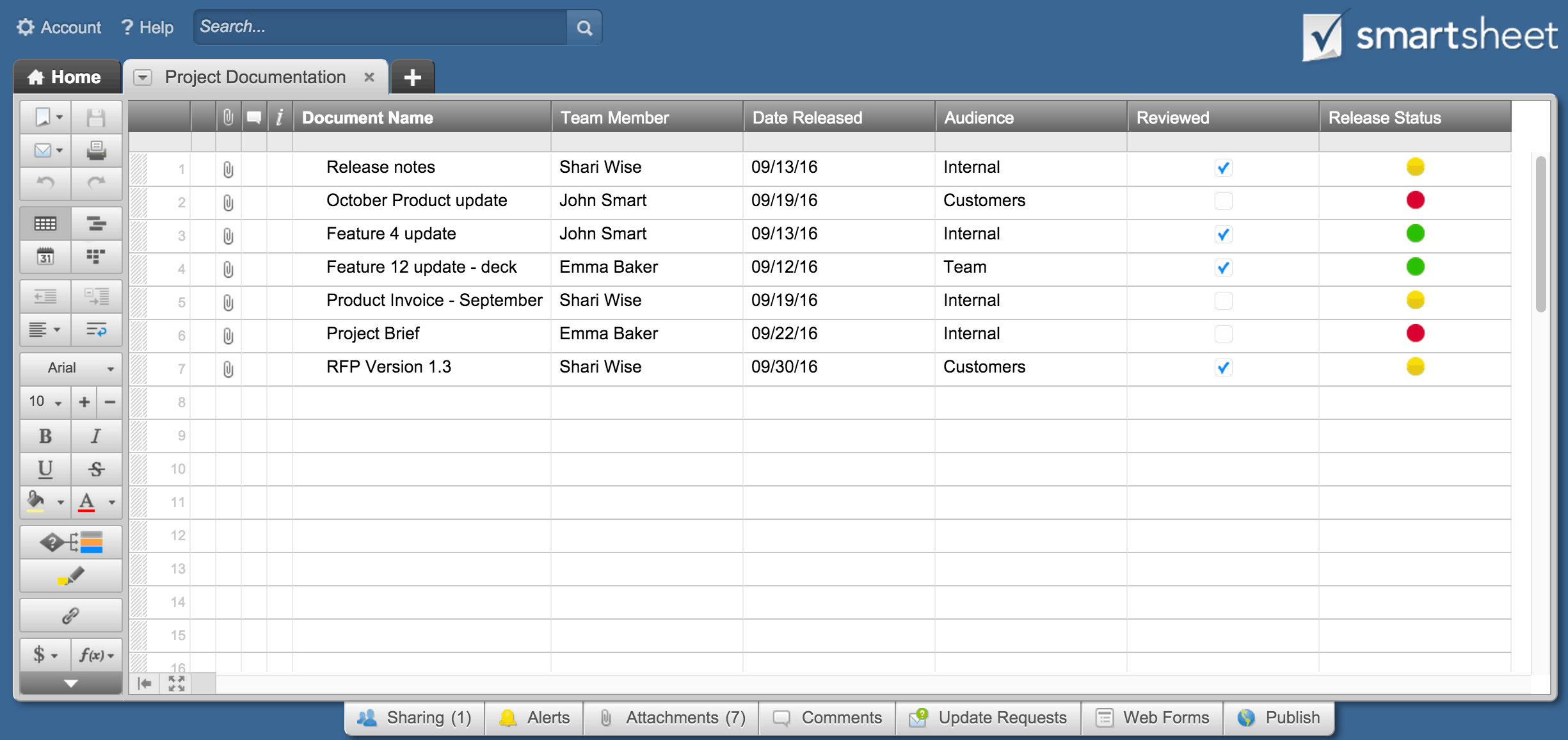 Agile Document Management - Smartsheet