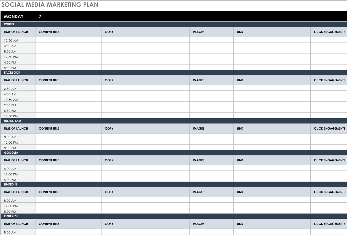 Free Marketing Plan Templates For Excel Smartsheet Free Marketing Plan Templates For Excel Smartsheet