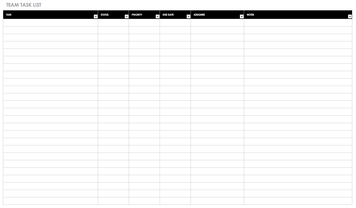 30 Free Task And Checklist Templates Smartsheet