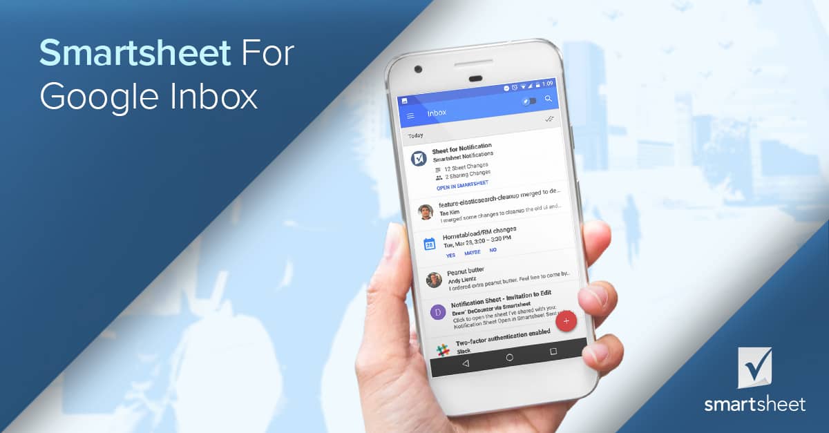 NEW: Smartsheet for Google Inbox | Smartsheet