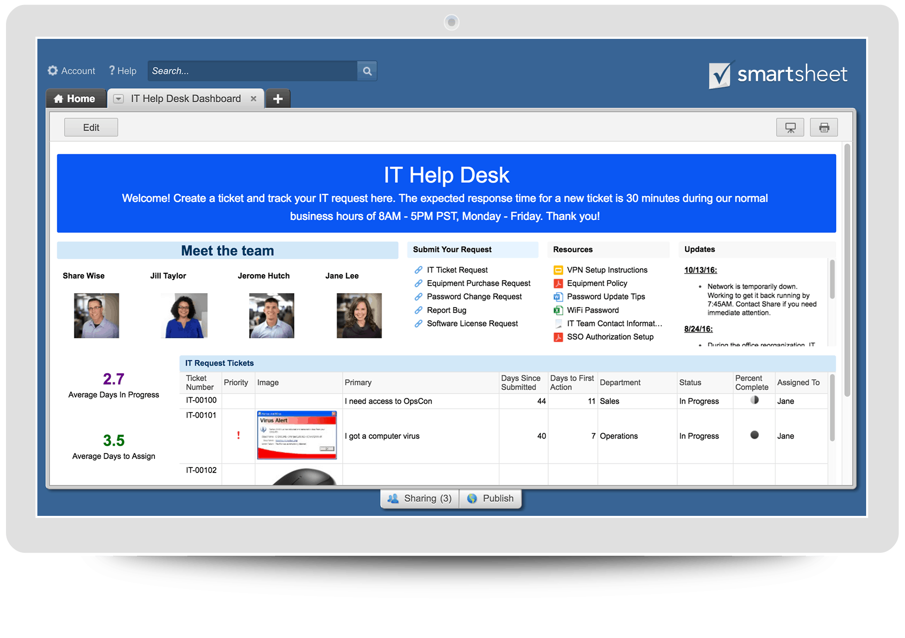 IT & Operations Solutions | Smartsheet