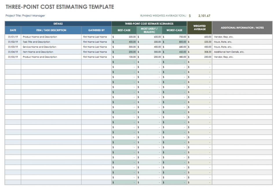 Cost Estimate Template DriverLayer Search Engine Cost Estimate Template DriverLayer Search Engine